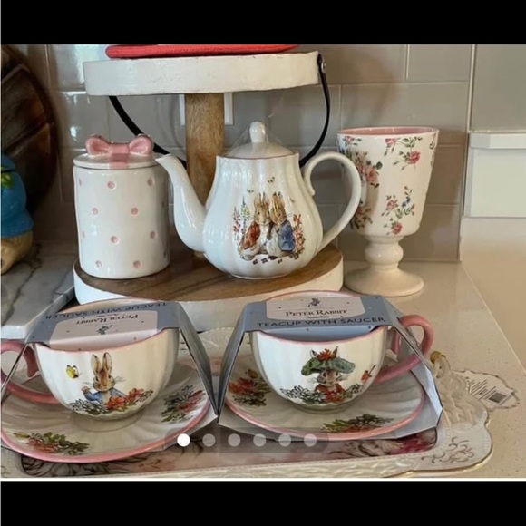 Kitchen | Peter Rabbit Tea Set With Floral Accents | Poshmark